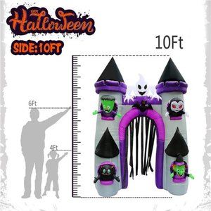 Holiday | 1 Ft Halloween Inflatables Castle Archway With Ghost Green ...